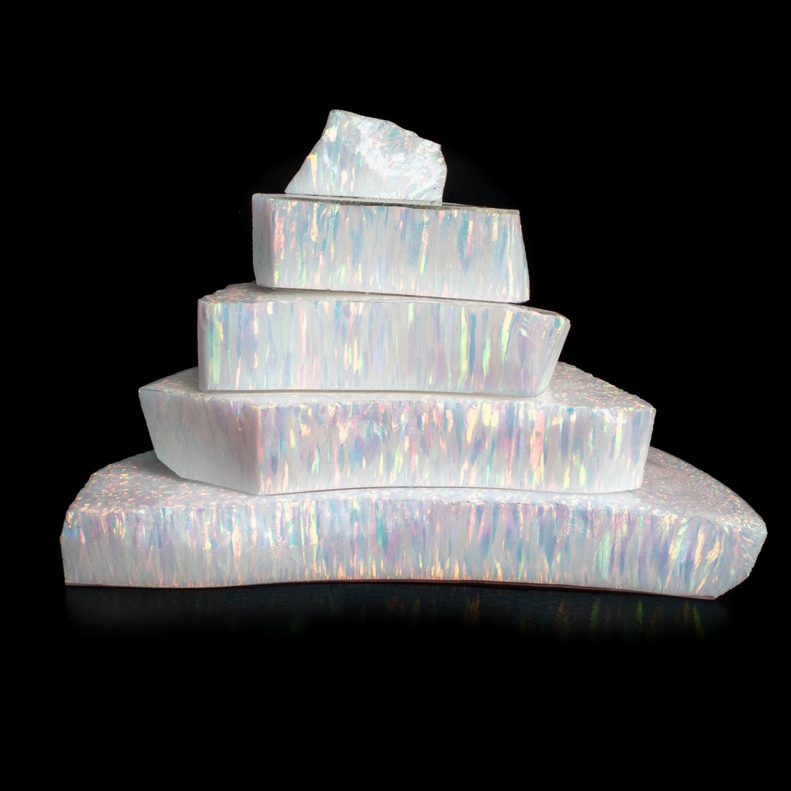 Pearl White Synthetic Opal Rough Slab | Astral Opal™ Lab-Created ...