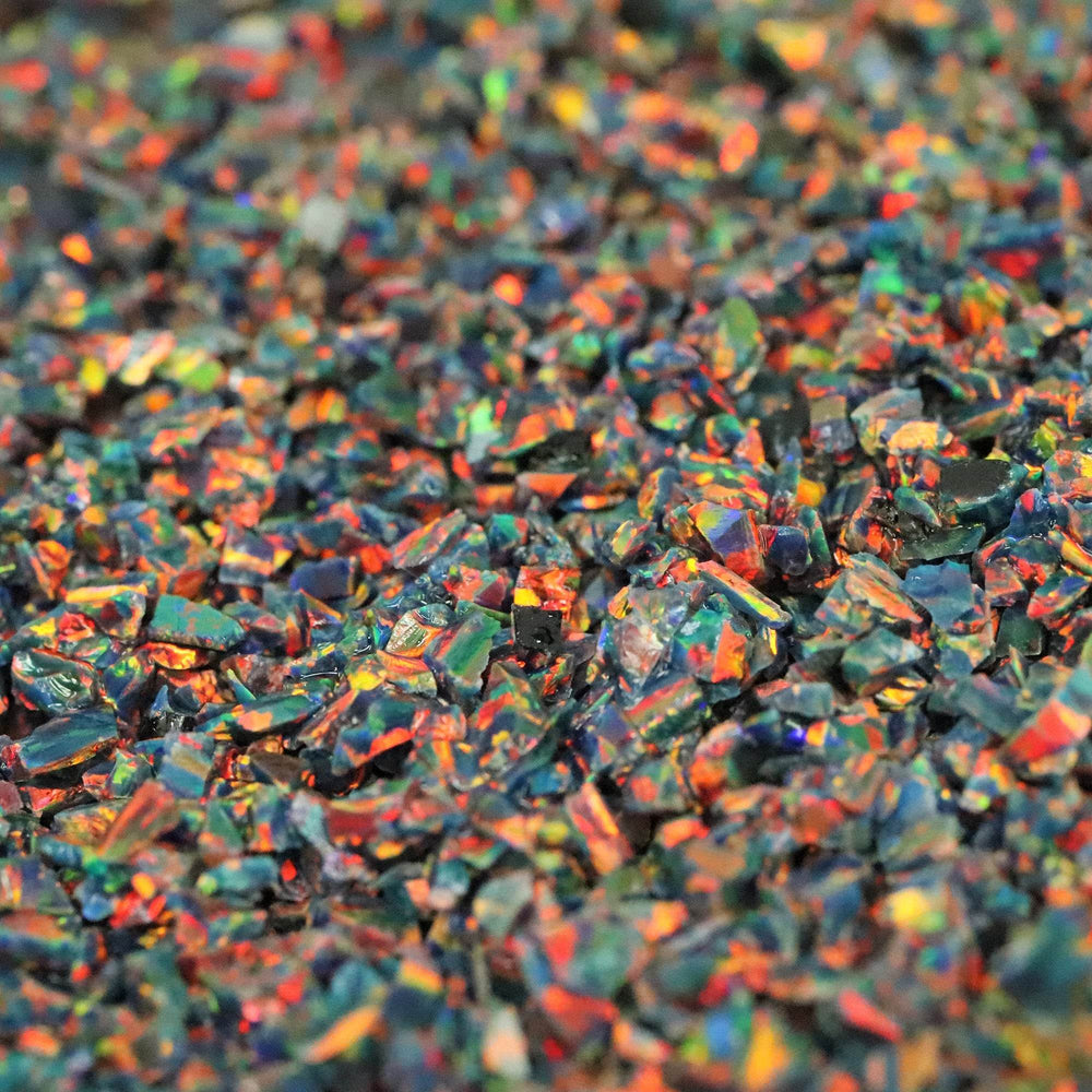 raw black fire opal